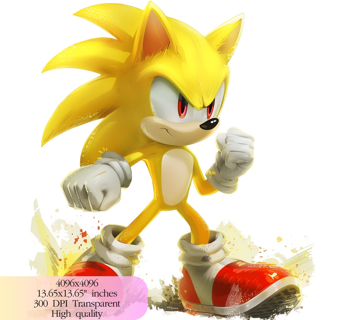 Sonic Super Gold Birthday - 300 DPI, High-resolution, Transparent ...