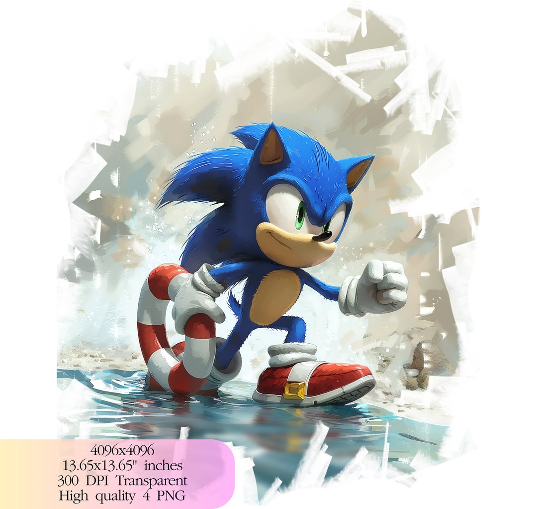 Sonic Pool Party Birthday - 300 DPI, High-resolution, Transparent ...
