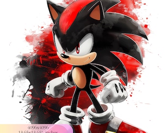 Sonic Shadow Birthday - 300 DPI, High-resolution, Transparent ...