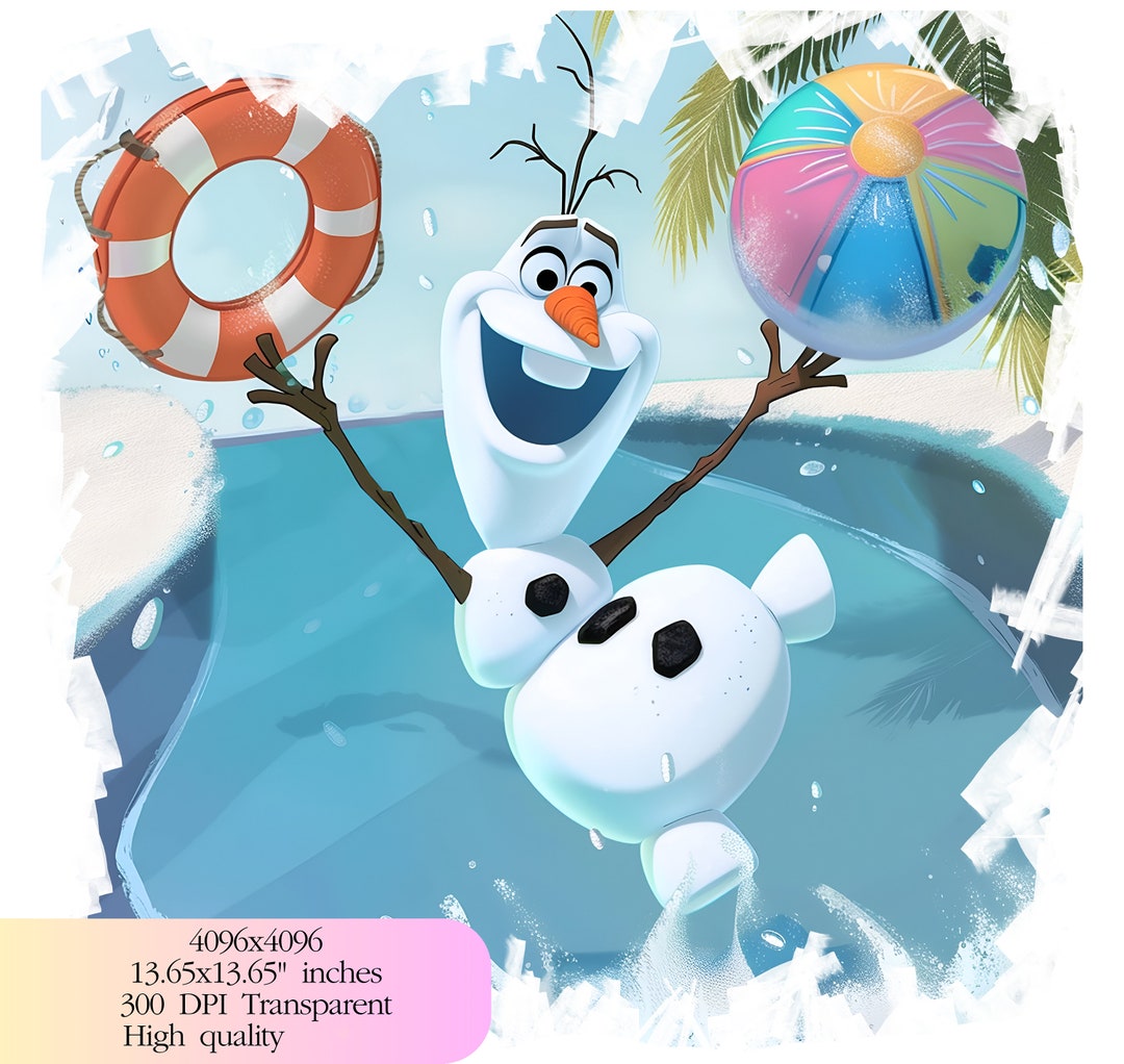 Frozen Olaf Pool Party Clipart, Frozen PNG, Olaf Summer Png Characters ...