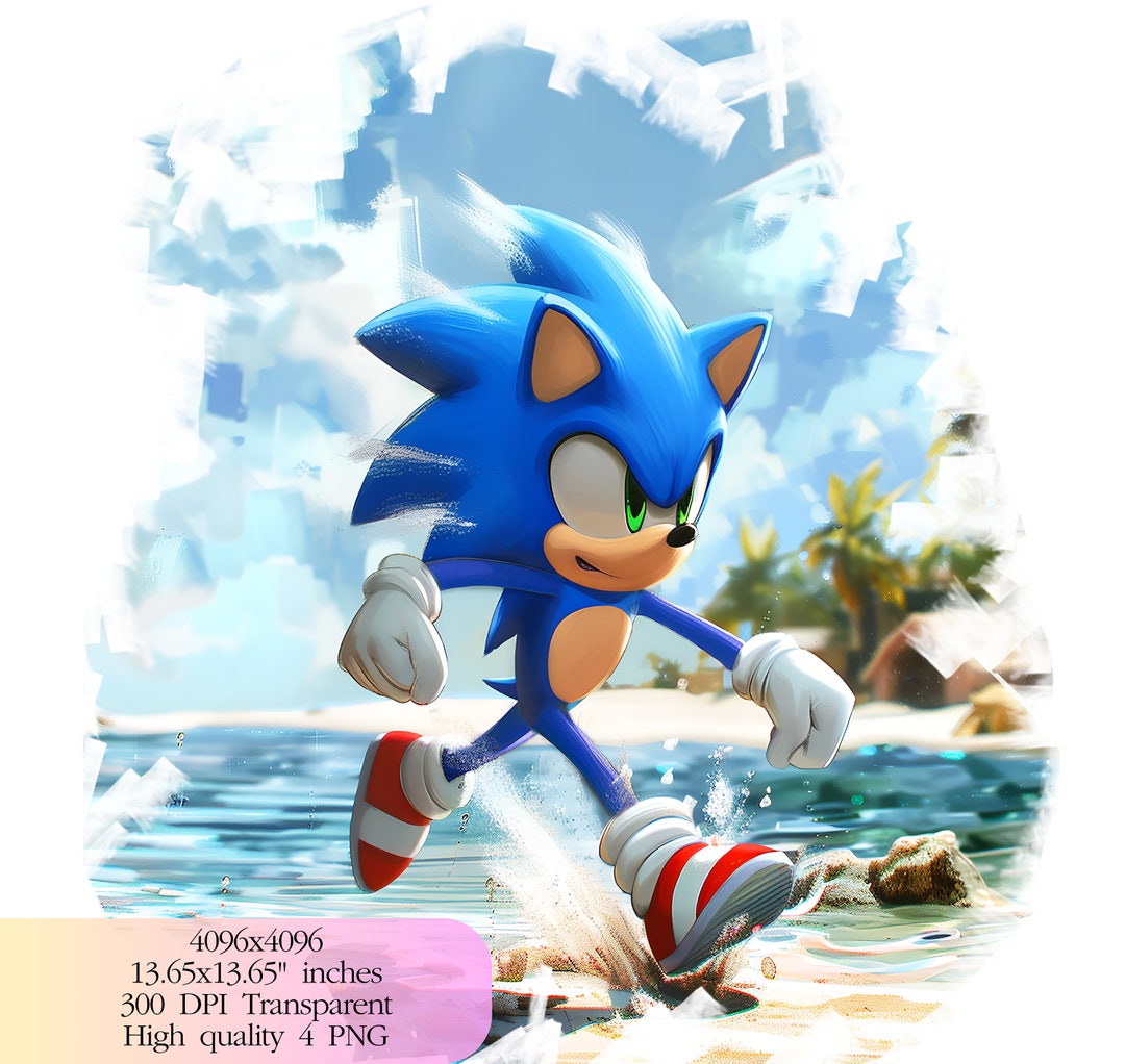 Sonic Pool Party Birthday - 300 DPI, High-resolution, Transparent ...