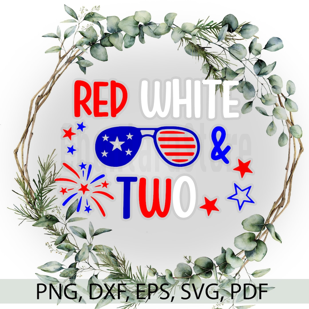 Red White Two Svg, DXF, EPS, PDF - Etsy