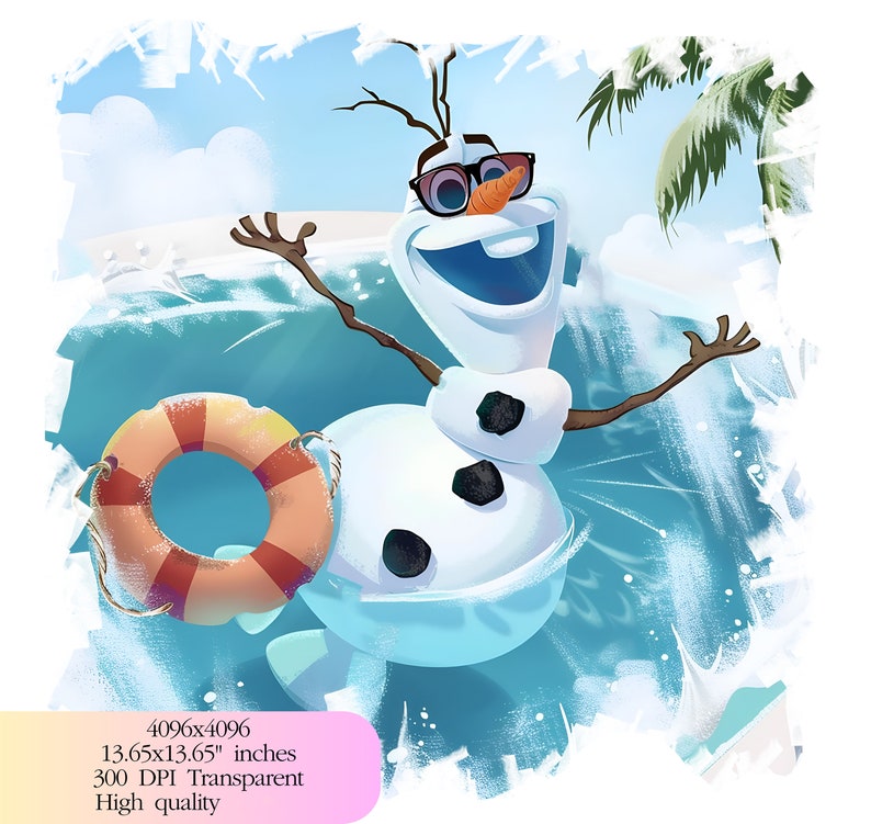 Frozen Olaf Pool Party Clipart, Frozen PNG, Olaf Summer Png Characters ...