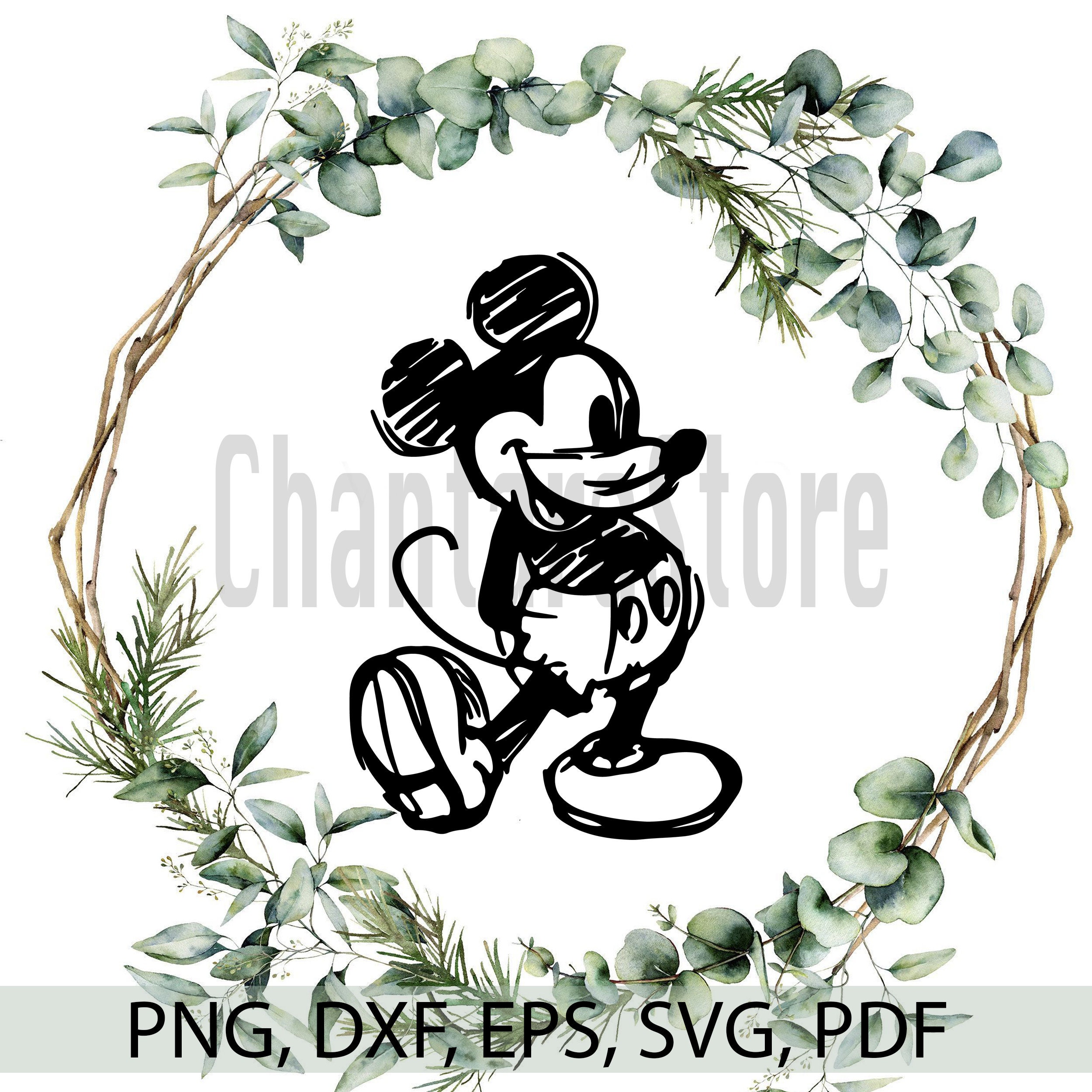 Mickey Mouse Svg, Mickey Mouse Svg, Png for Cricut, Silhouette, Cutting ...