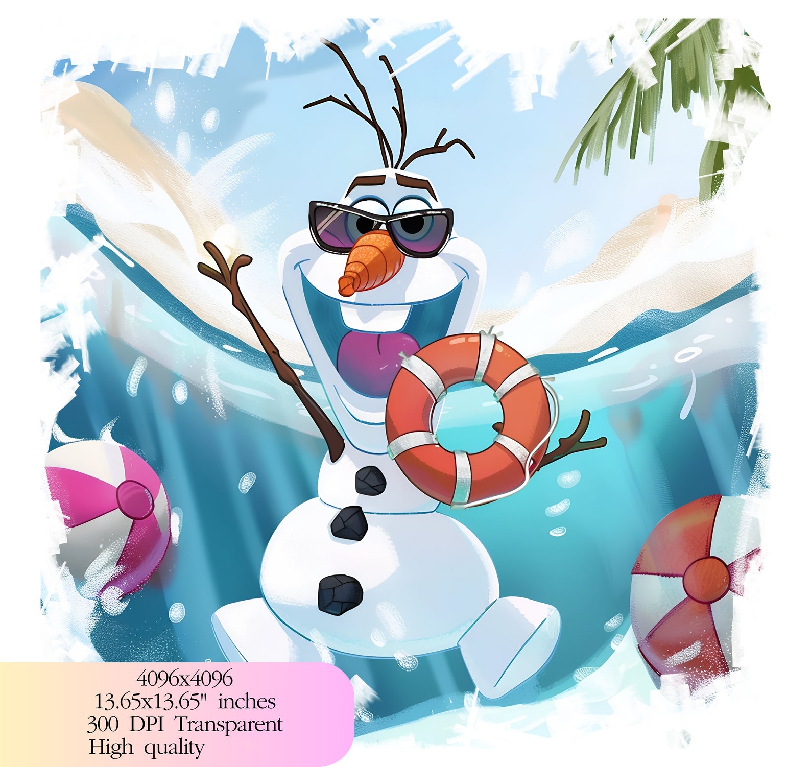 Frozen Olaf Pool Party Clipart, Frozen PNG, Olaf Summer Png Characters ...
