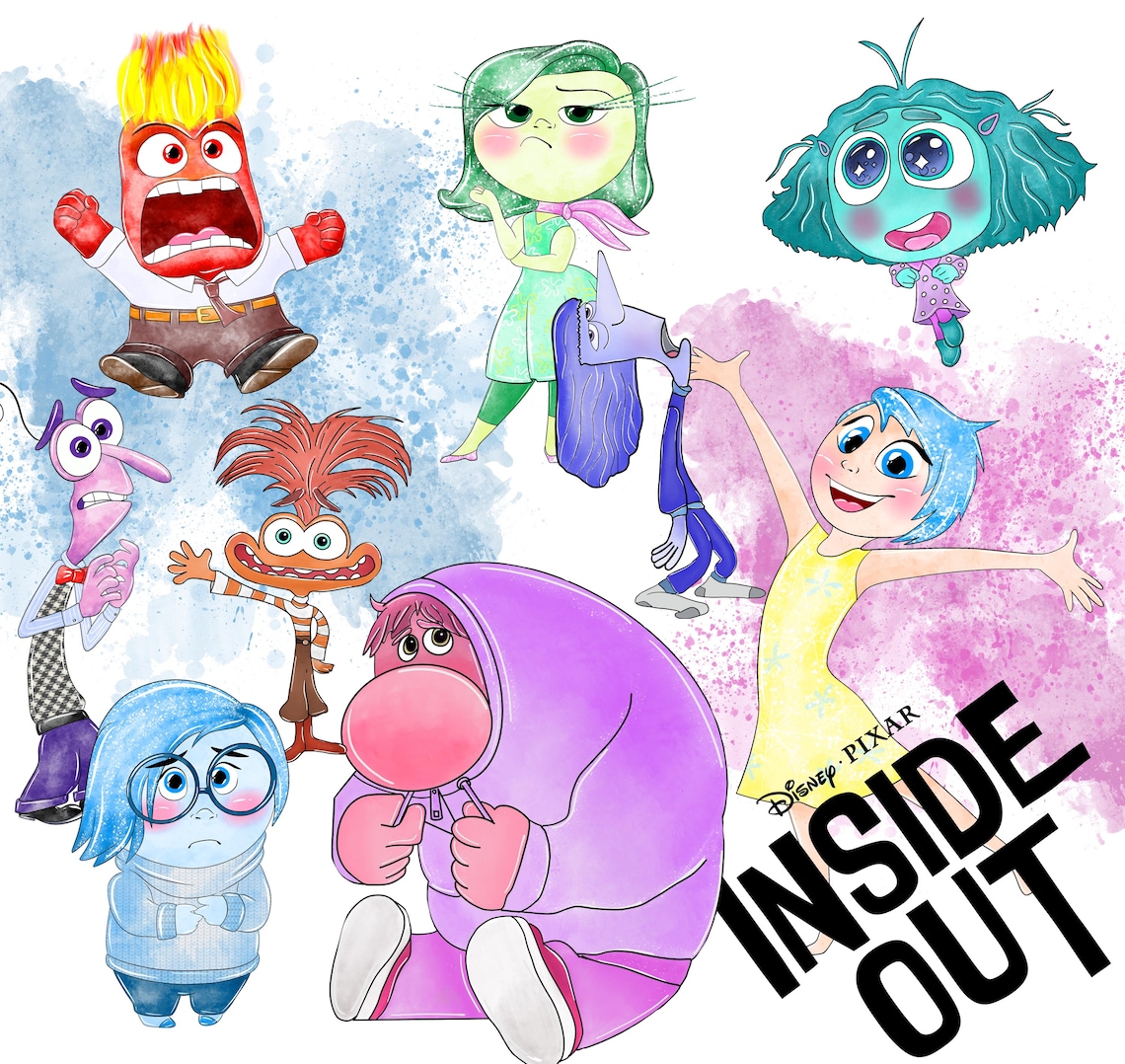 Inside Out 2 Watercolor Clipart Png, Inside Out 2 Download, Inside Out ...