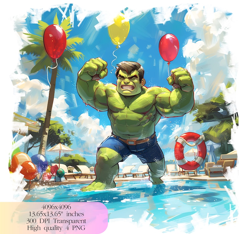 Hulk Clipart, Hulk Png, Super Hero Png, Hulk Splash Design, Instant ...