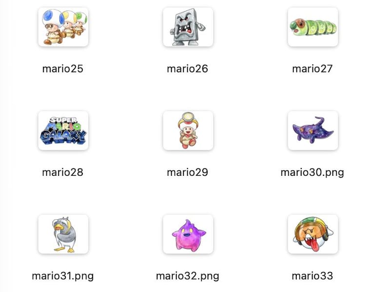 Acuarela Super Mario Galaxy en diseño digital - archivo para ...