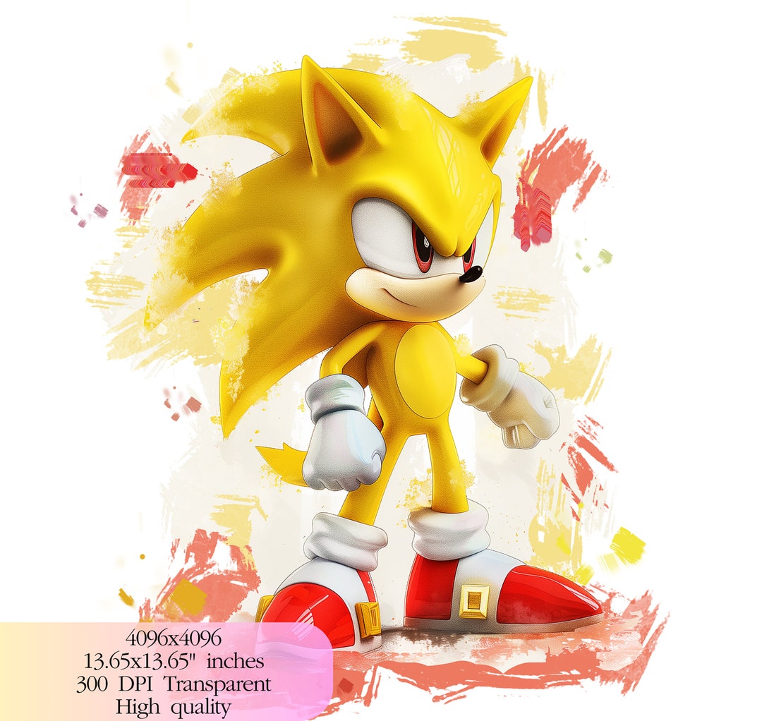 Sonic Super Gold Birthday - 300 DPI, High-resolution, Transparent ...