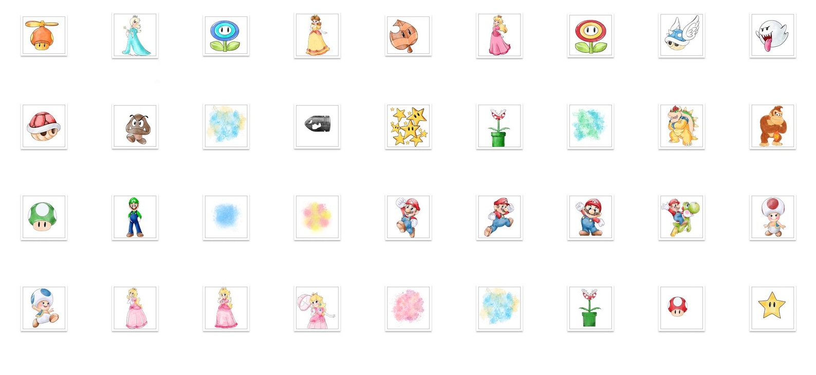 Watercolor Super Mario in Digital Design - File for Sublimation ...