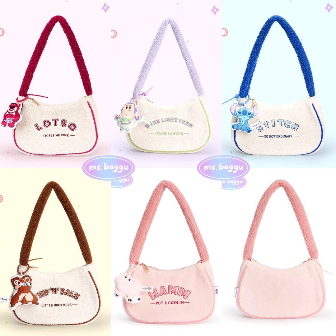 Disney Character Shoulder Bag Lotso, Buzz Lightyear, Stitch, Hamm, Chip ...