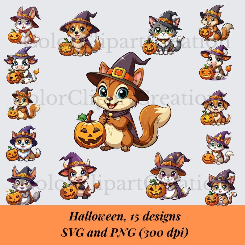 Witch Cat SVG Bundle, Jack O Lantern SVG, Witch Svg, Spooky Season SVG ...