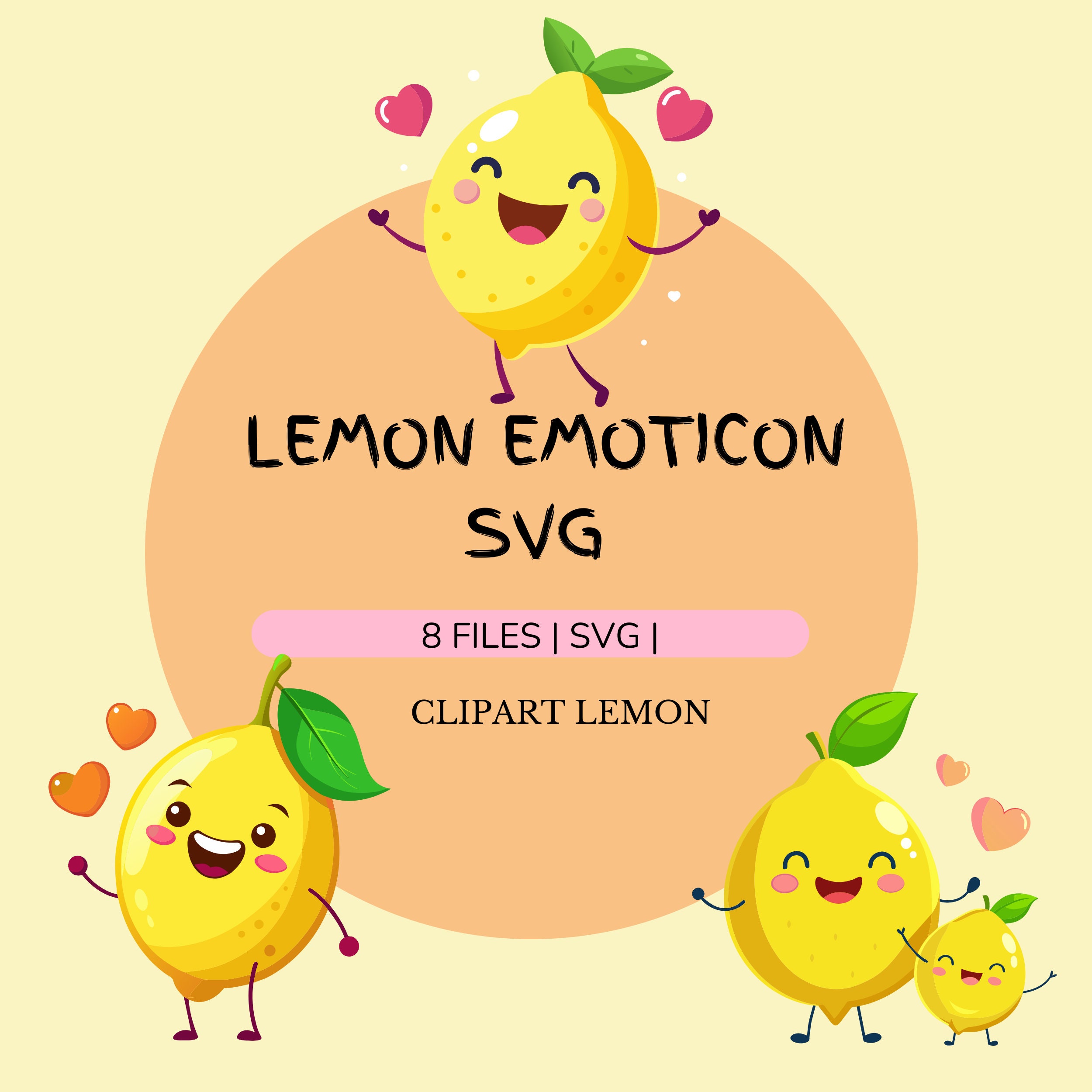 Lemon SVG and Lemons SVG for Summer and Fruit Prints, Lemon Png and Lemon Vector. Welcome Summer ...