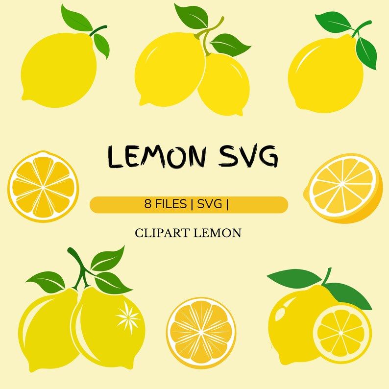 Lemon SVG and Lemons SVG for Summer and Fruit Prints. Lemon Silhouette Lemon Vector. Welcome ...