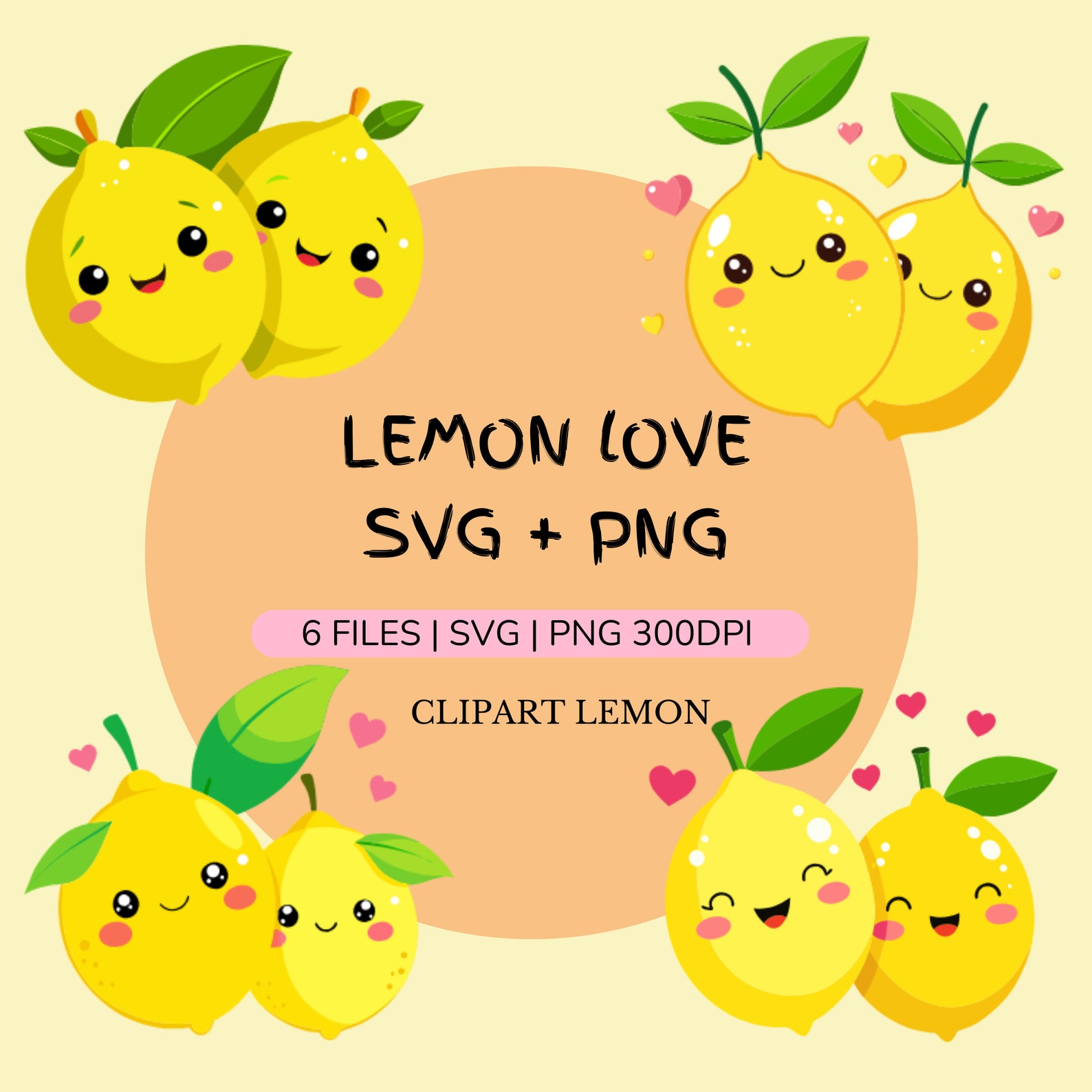 Lemon SVG and Lemons SVG for Summer and Fruit Prints, Lemon Png and ...