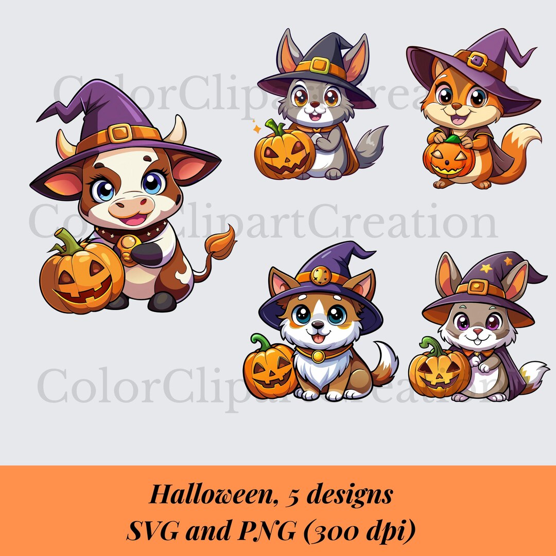 Witch Cat SVG Bundle, Jack O Lantern SVG, Witch Svg, Spooky Season SVG ...