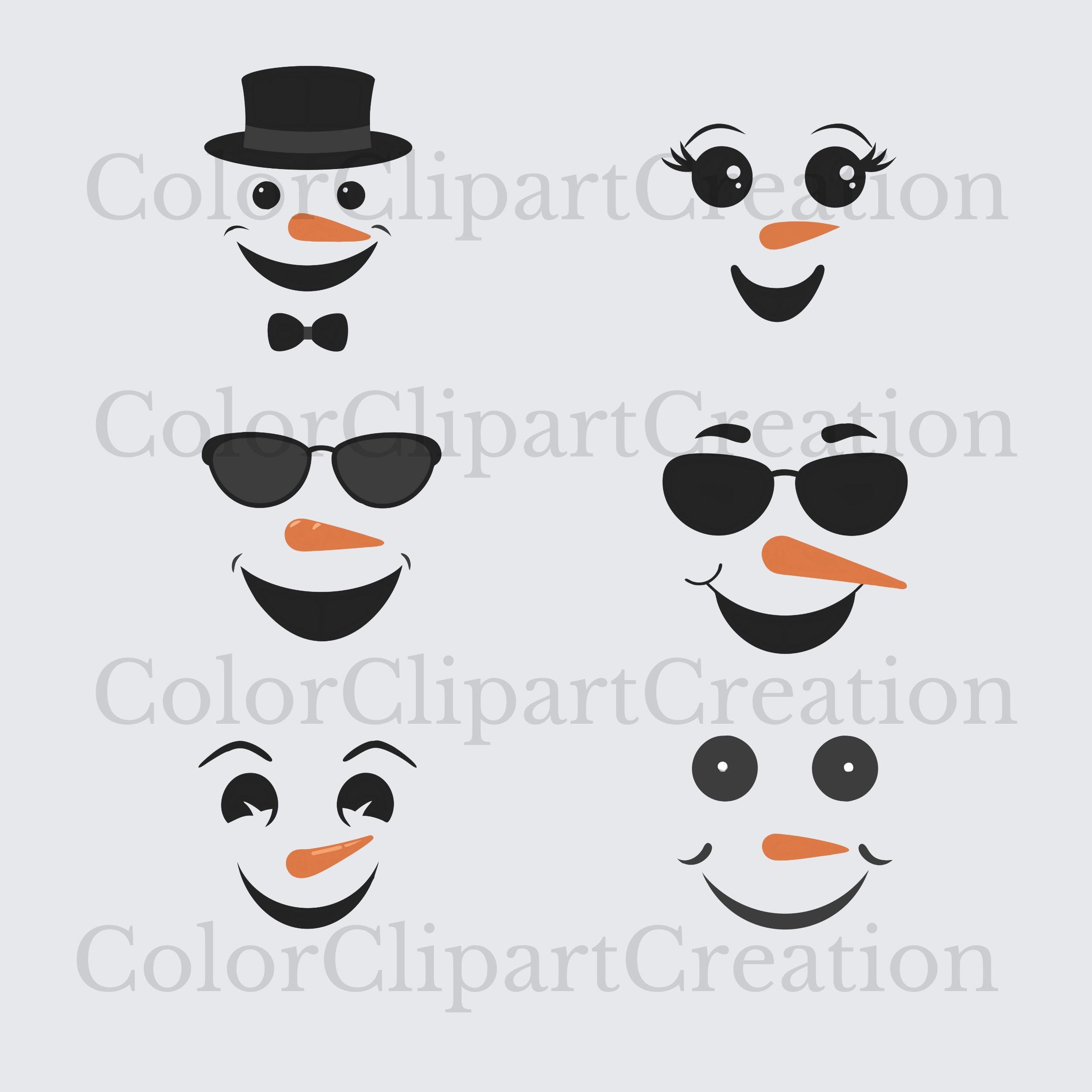Snowman SVG, Snowman PNG, Snowman Clipart, Snowman Face Svg, Snowman ...