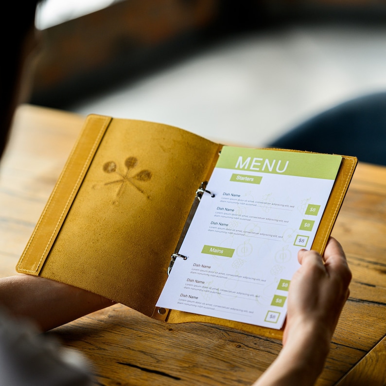 Leather Menu Cover, Restaurant Menu Cover, Cafe Bar Menu Covers, Menu ...