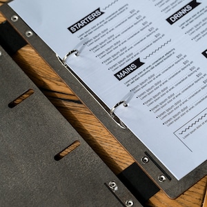 Menu Holder With Ring Binder, Customized Menu Board, Restaurant Menu ...