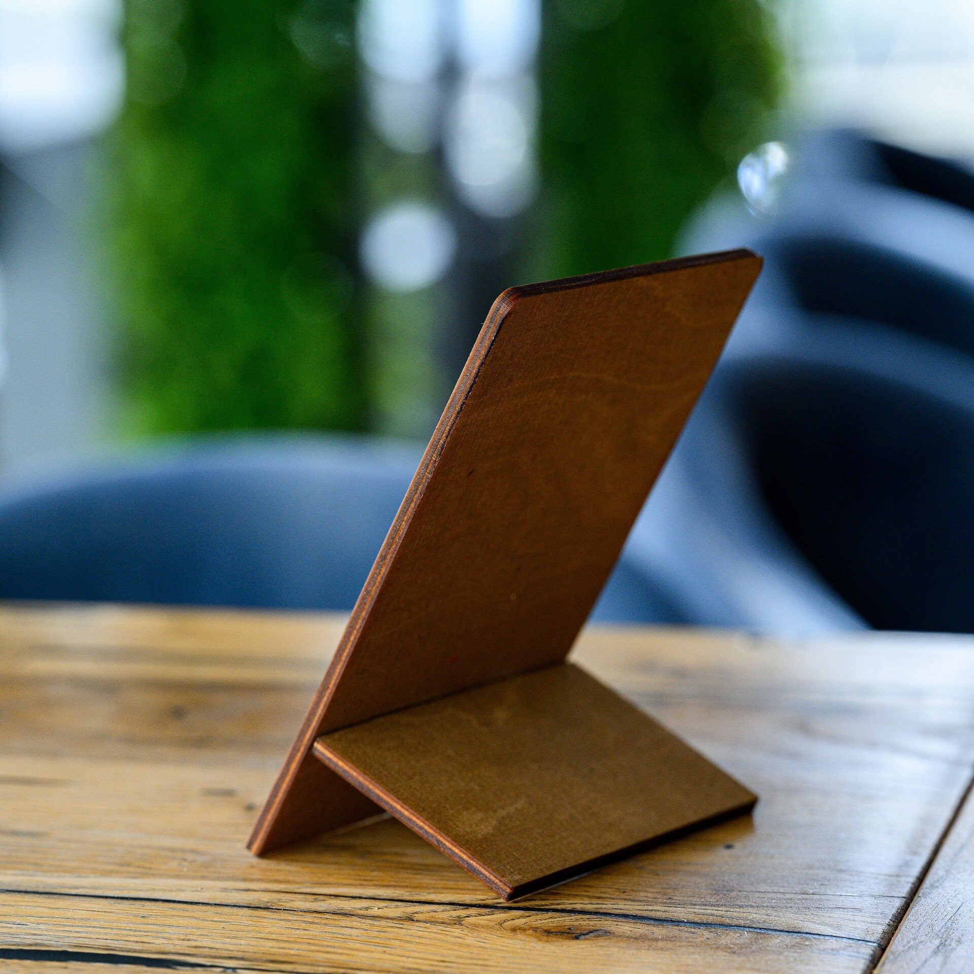 QR Code Sign With Logo Engraving,touchless Menu Stand, Wooden QR Code ...