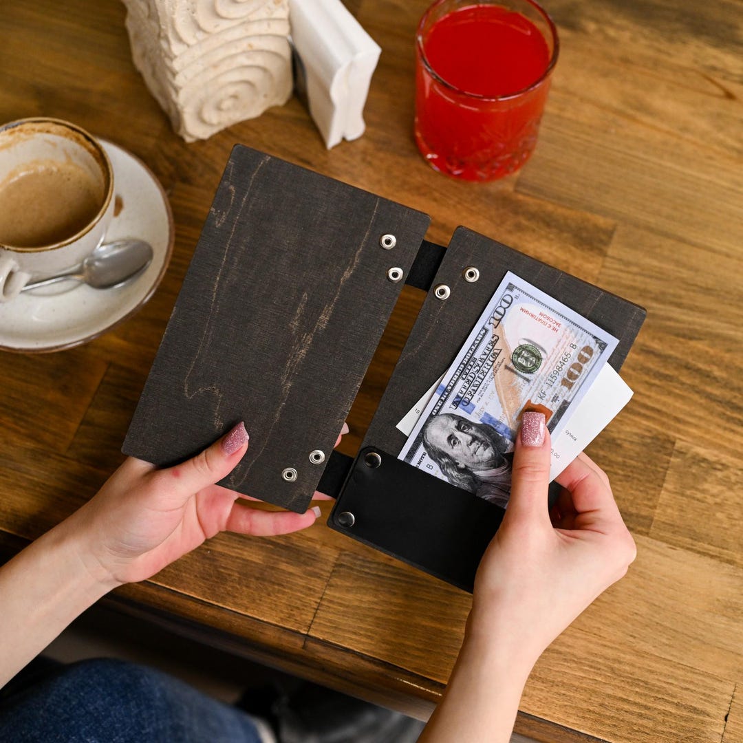 Restaurant Bill Presenter, Guest Check Book, Wooden Check Presenter ...