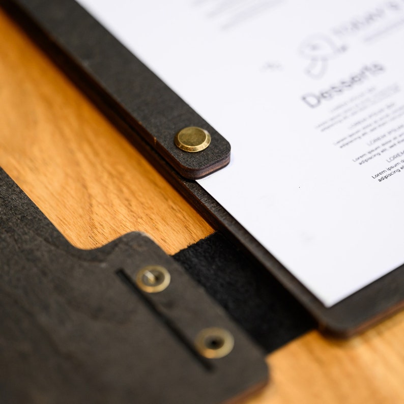 Custom Menu Cover, Menu Holder With Personalisation, Restaurant Menu ...