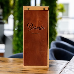 Wine List Menu Holder With Logo, Drink Menu Board, Menu Clipboard ...