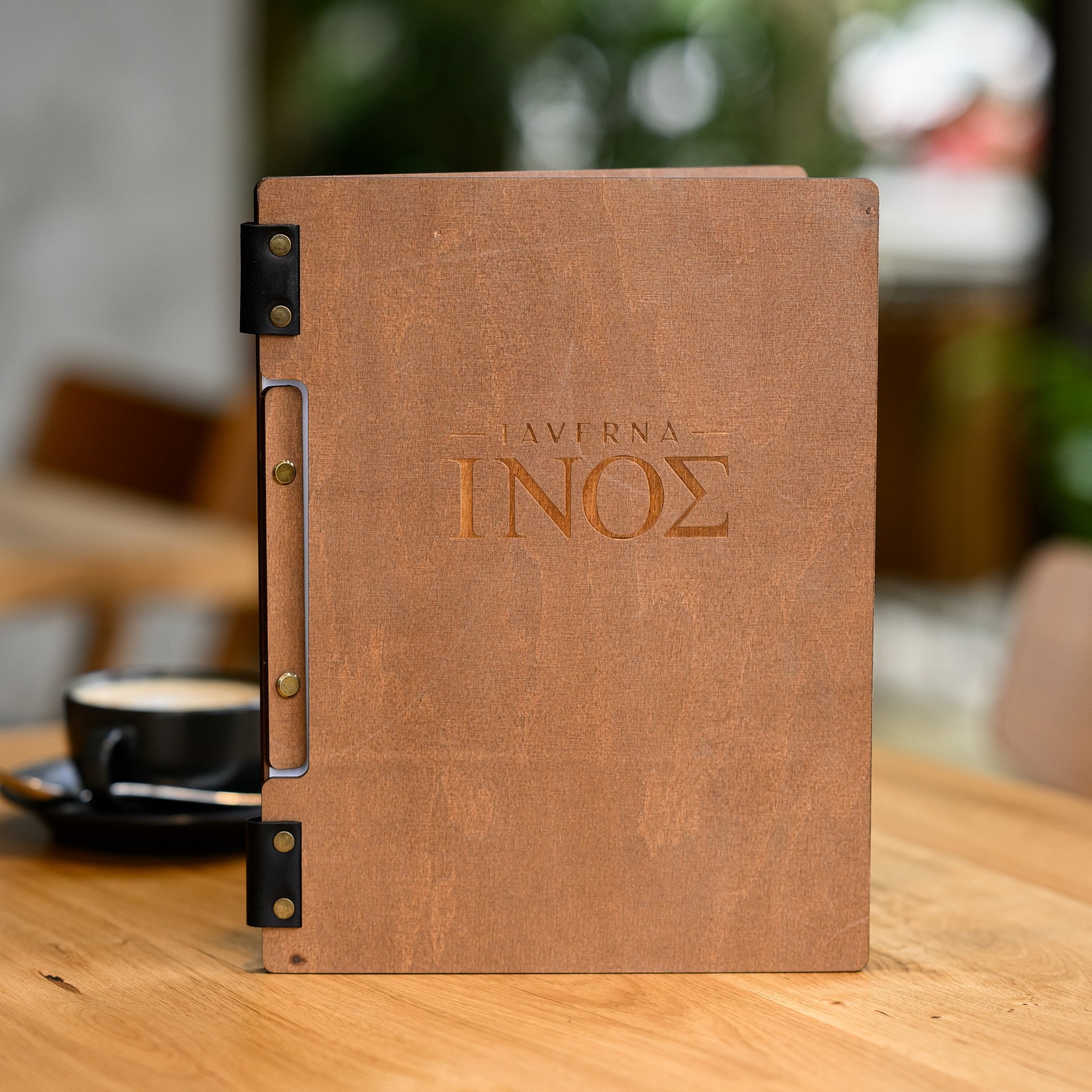 Restaurant Menu With Logo Embossing, Menu Cover, Menu Holders, Rustic ...