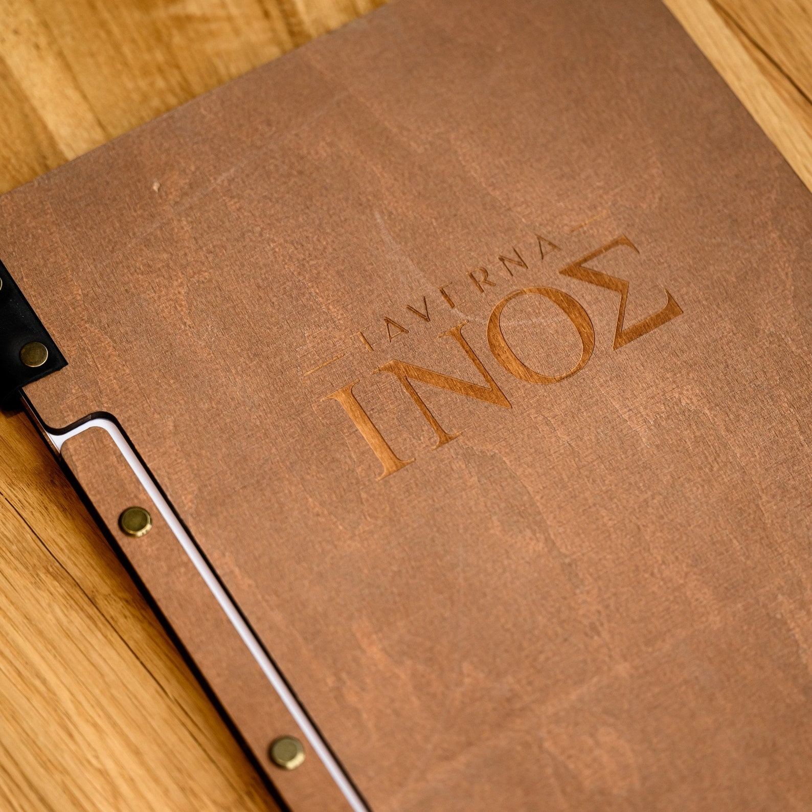 Restaurant Menu With Logo Embossing, Menu Cover, Menu Holders, Rustic ...