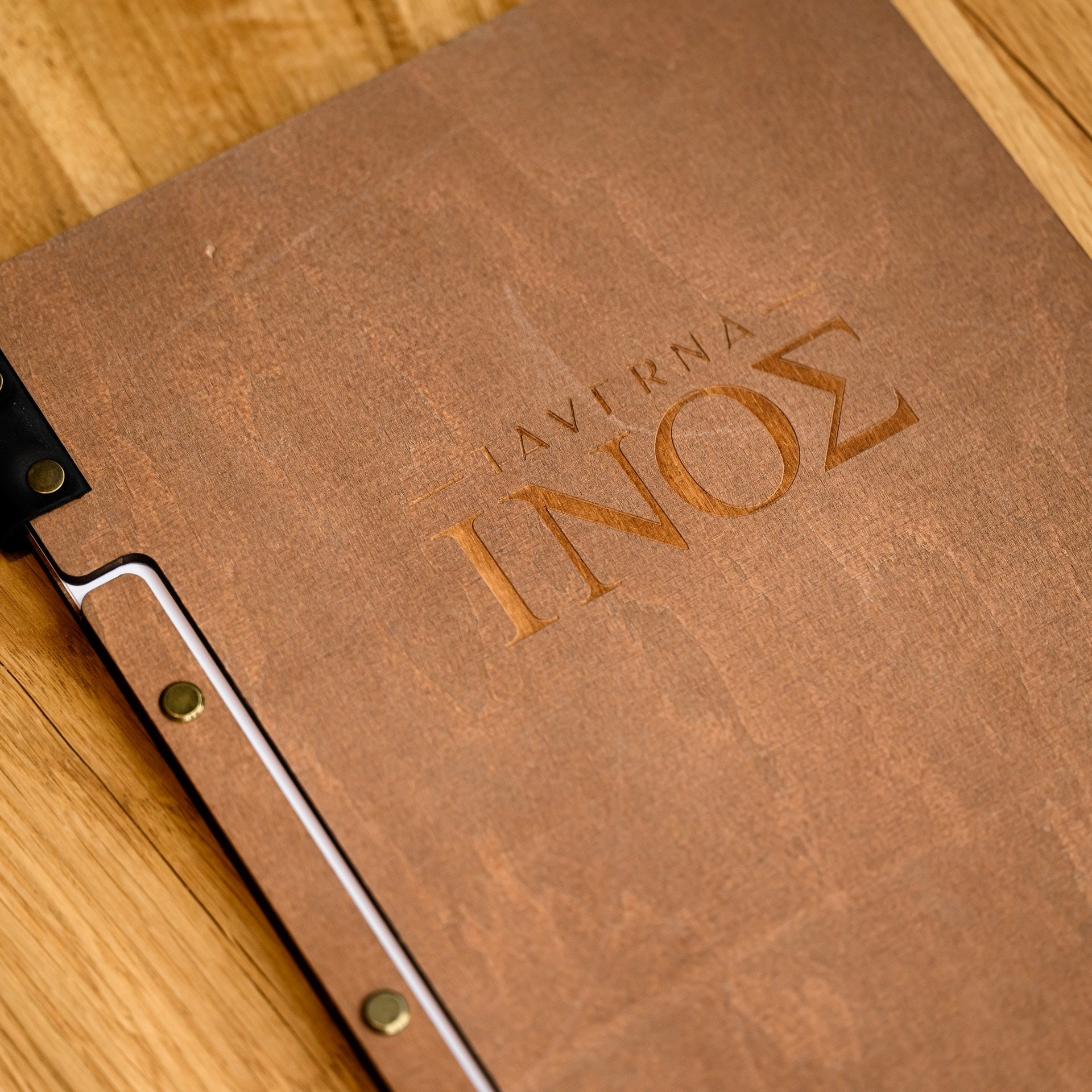 Restaurant Menu With Logo Embossing, Menu Cover, Menu Holders, Rustic ...