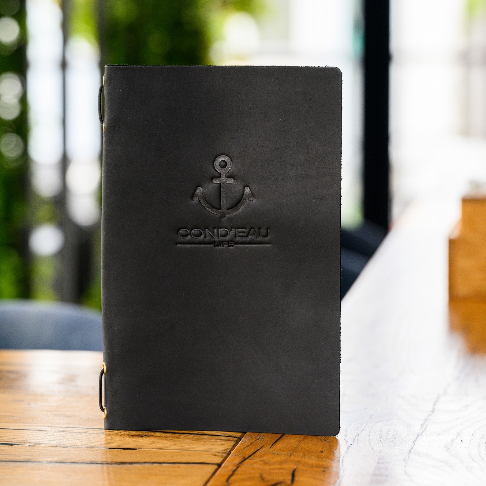 Leather Menu Cover With Elastic Band, Restaurant Menu Cover, Cafe Bar ...