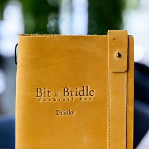 Personalized Leather Menu Cover: Restaurant Cafe Menu Book - Etsy