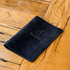 Leather Menu Cover With Elastic Band, Restaurant Menu Cover, Cafe Bar ...