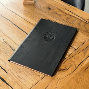 Hardcover Leather Menu Folder With Logo Embossing, Menu Cover With ...