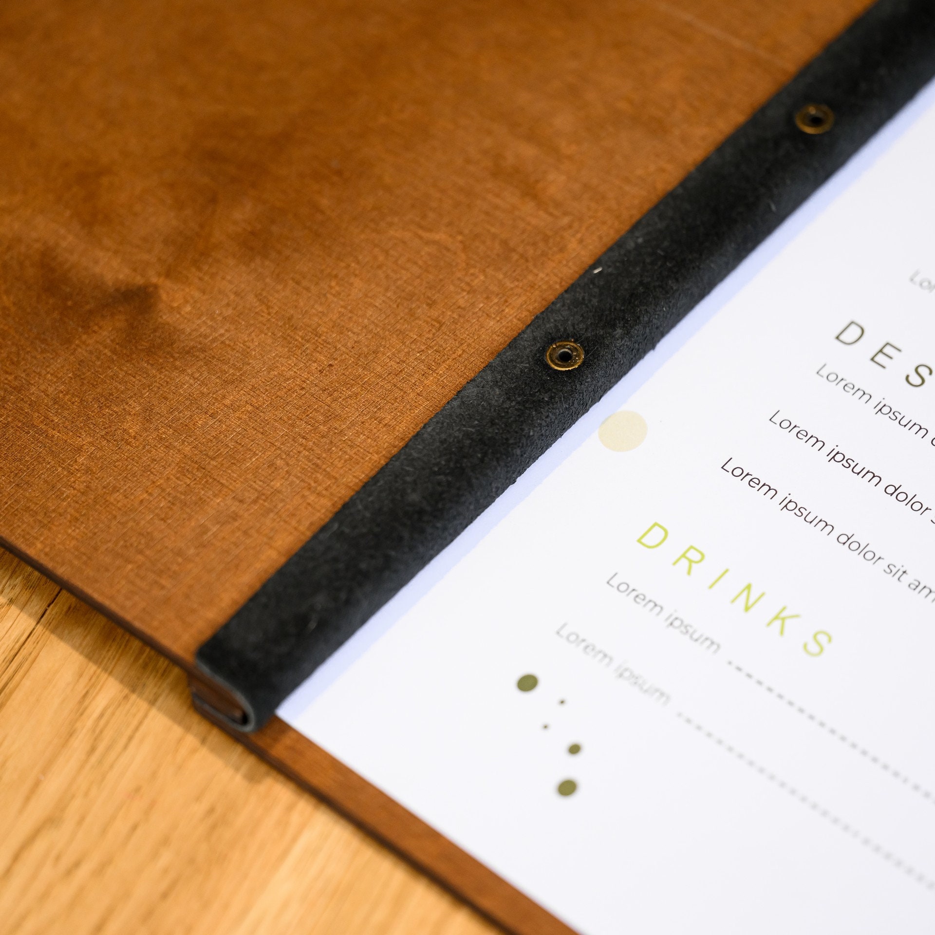 Menu Holder With Logo Engraving, Restaurant Menu Folder, Customizable ...