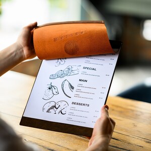 Personalized Leather Menu Board, Custom Restaurant Menu - Etsy