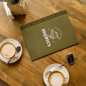 Personalized Fabric Menu Folder: Restaurant Menu Cover With Logo - Etsy