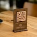 Plywood QR Code Sign With Logo, Personalised Touchless Menu Stand ...