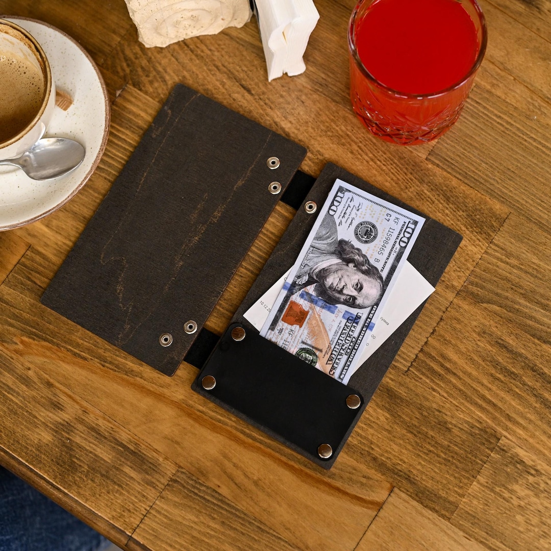Personalised Bill Holder, Restaurant Check Presenter, Wooden Check ...