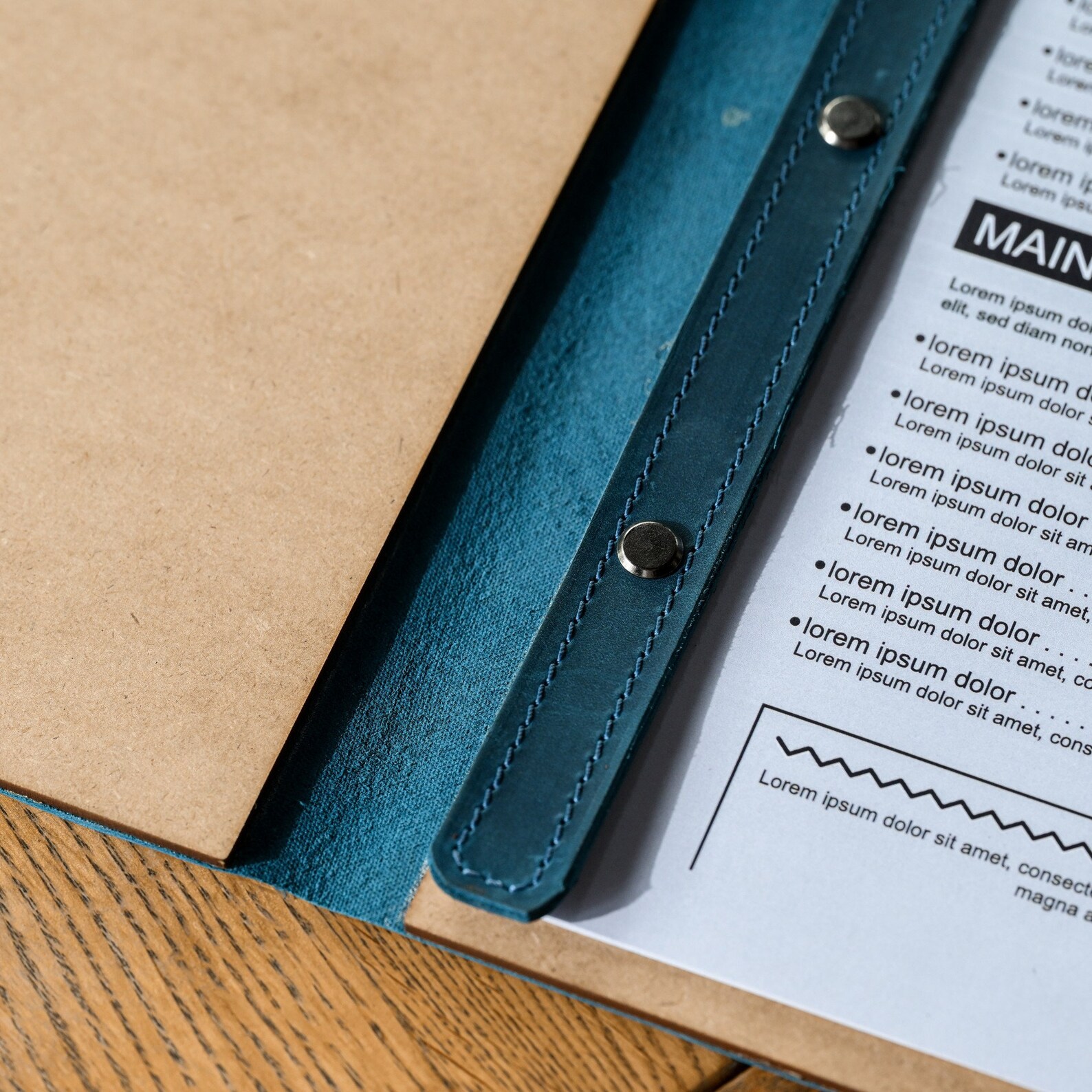 Hardcover Leather Menu Holder With Logo Embossing: Restaurant Menu Book ...