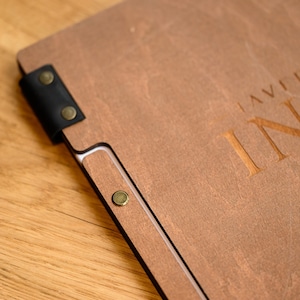 Restaurant Menu With Logo Embossing, Menu Cover, Menu Holders, Rustic ...