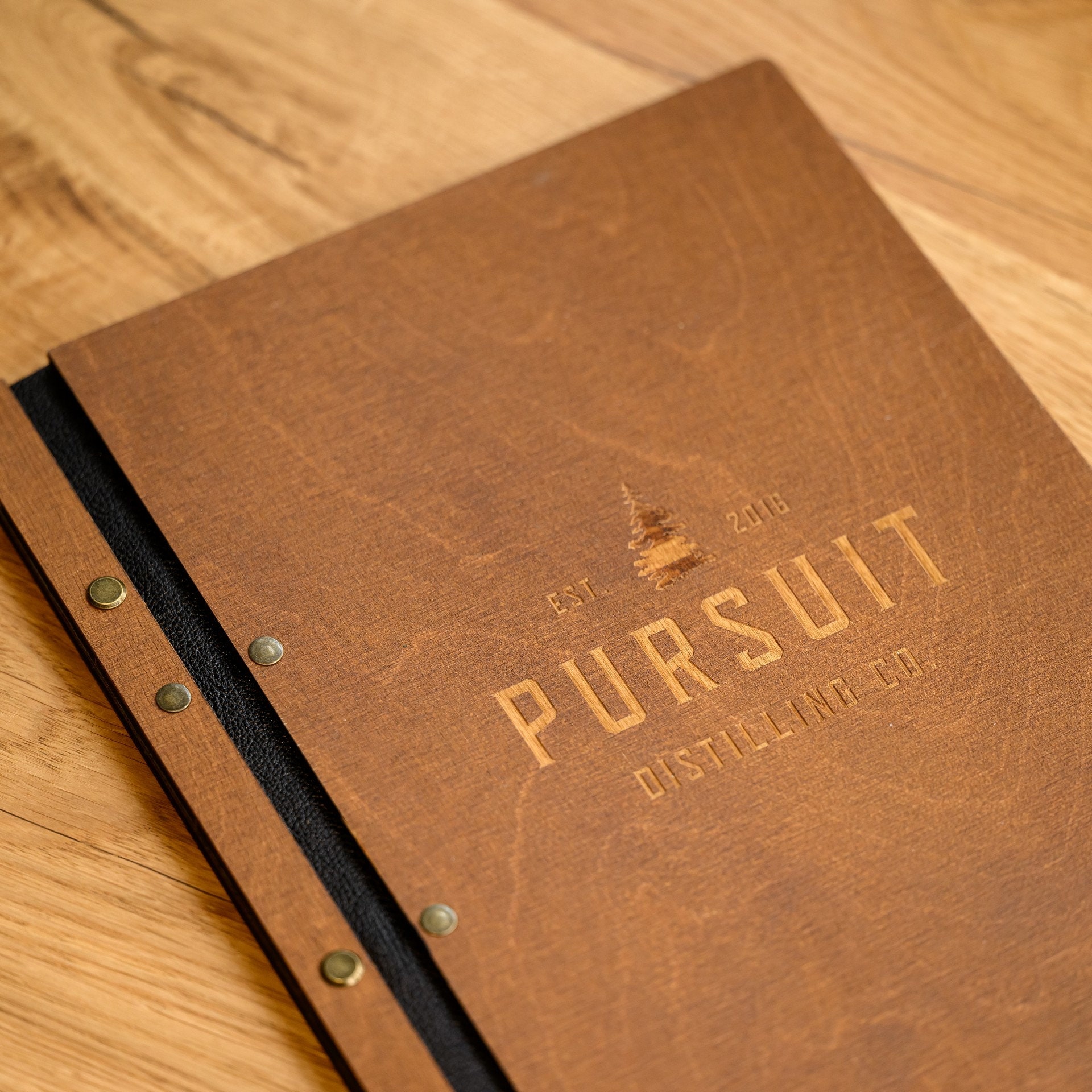 Menu Holder With Logo Engraving, Restaurant Menu Folder, Customizable ...