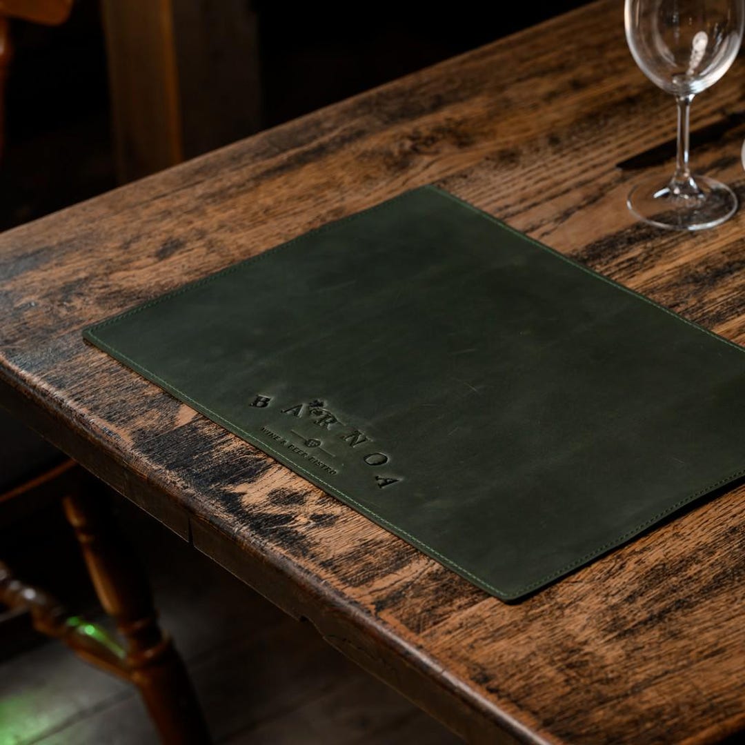Luxury Leather Dining Table Mats, Custom Placemats With Logo Embossing ...