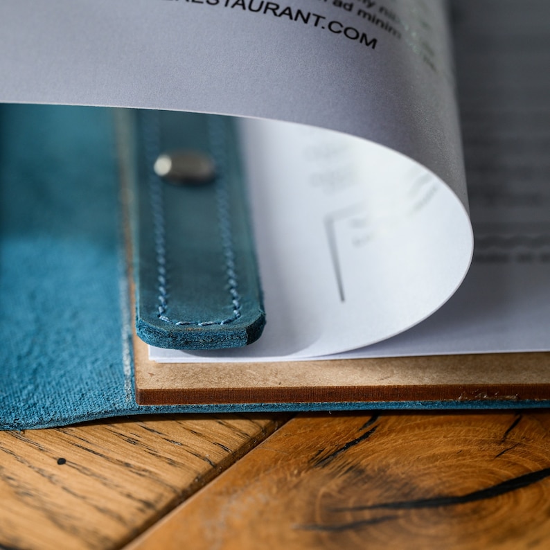 Hardcover Leather Menu Holder With Logo Embossing: Restaurant Menu Book ...