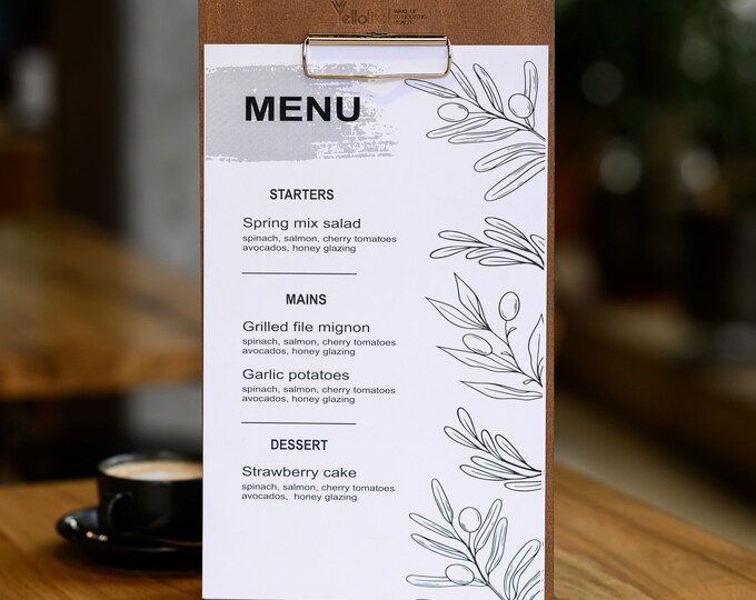 Menu Holders for Restaurants, Covers Restaurant, Wall Menu Holder, Cafe ...