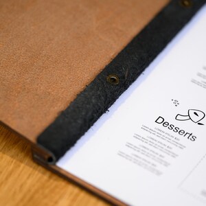 Restaurant Menu Folder With Personalization, Menu Holder With Engraving ...