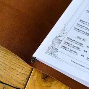 Menu Folder With Elastic Band, Restaurant Menu Cover, Drink Menu Covers ...
