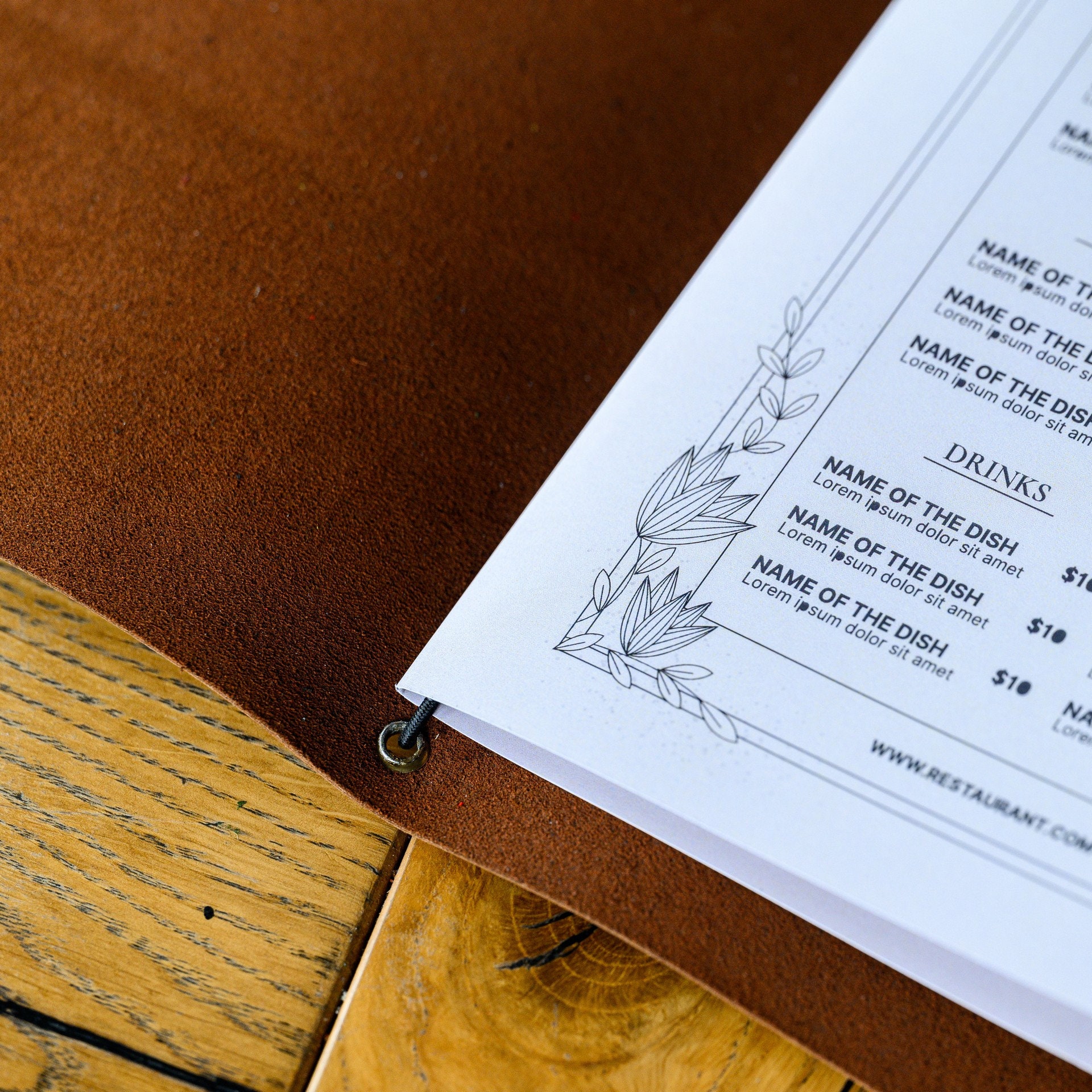 Menu Folder With Elastic Band, Restaurant Menu Cover, Drink Menu Covers ...