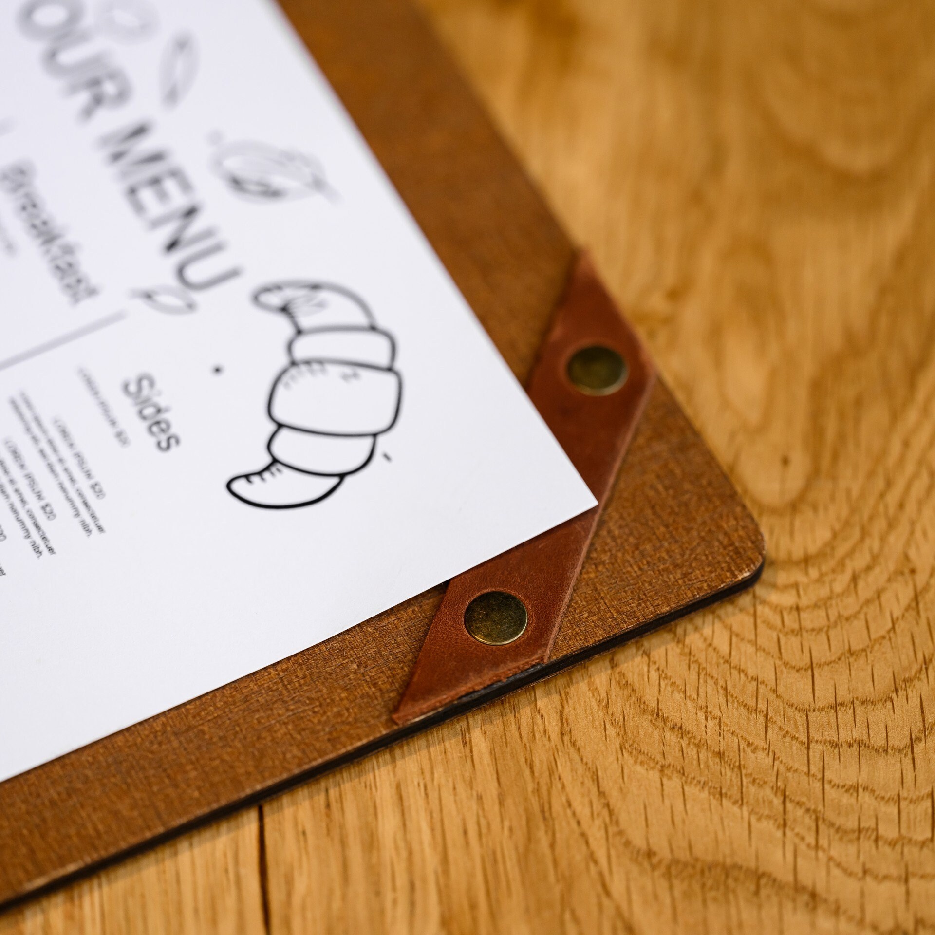 Menu Board With Corner Mountings, Menu Holder Customized, Menu Cover ...