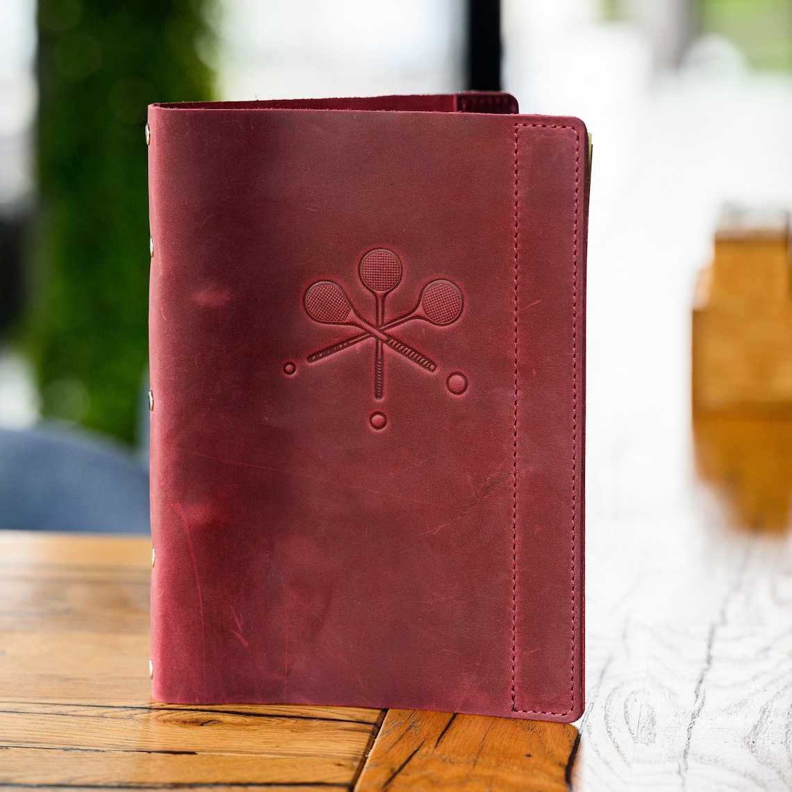 Leather Menu Cover With Ring Binder, Custom Restaurant Menu Holder - Etsy